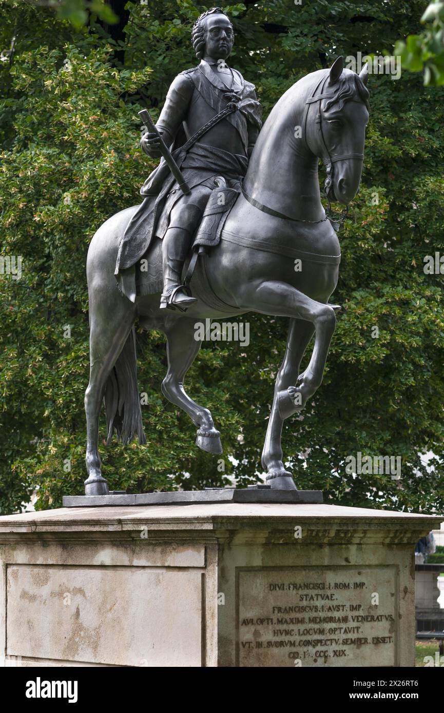Equestrian statue of Emperor Franz I Stephan, 1708-1765, husband of ...