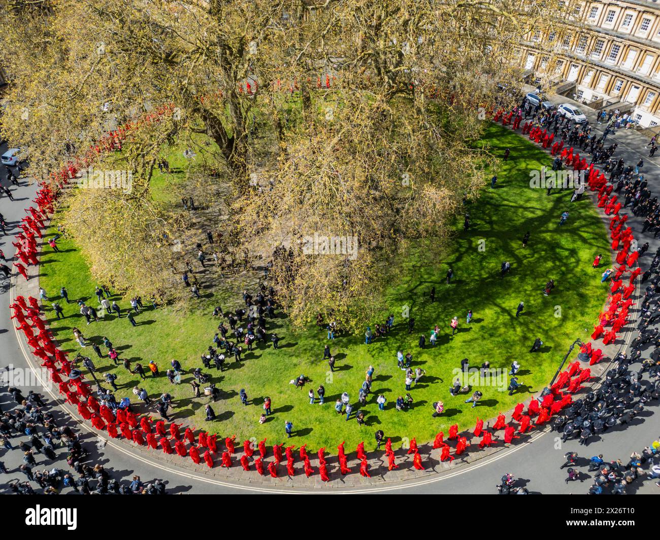 Bath, UK. 20th Apr, 2024. The Rebels encircle the Circle - The ...