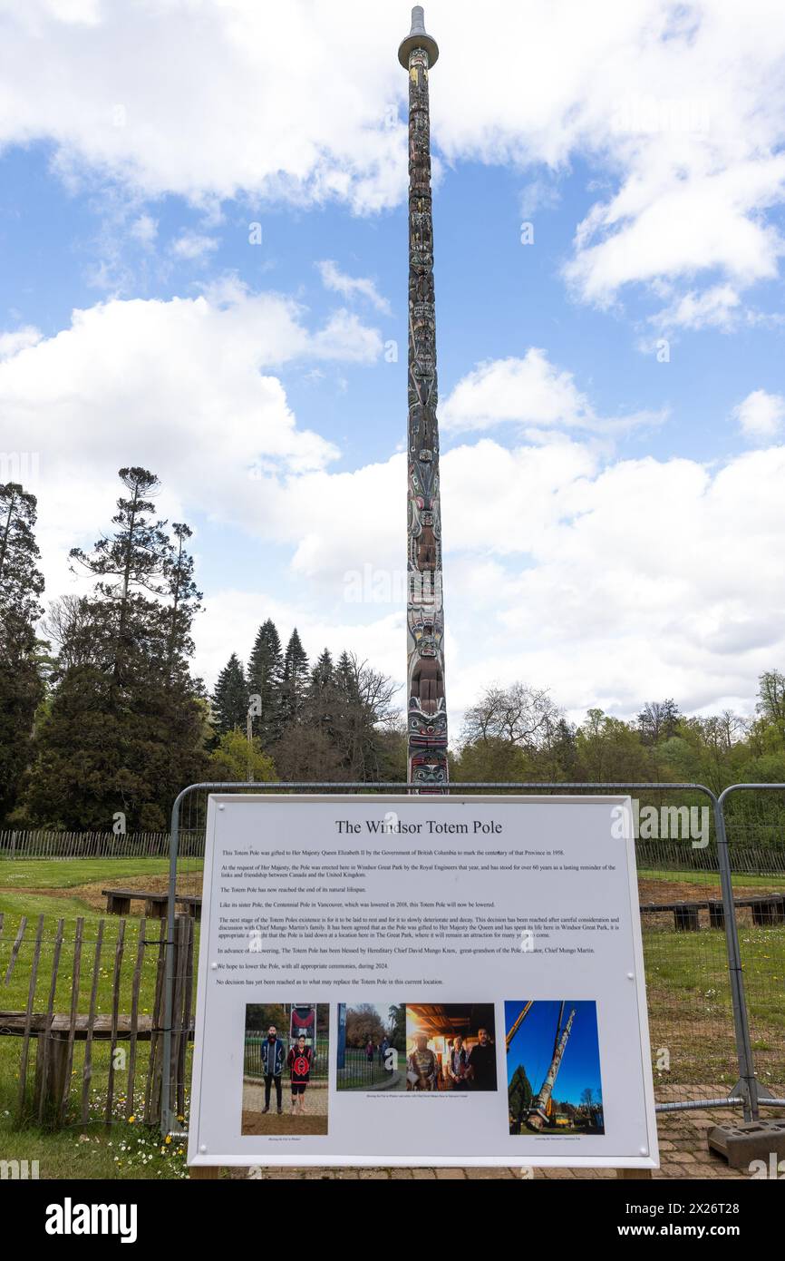 Egham, UK. 19th April, 2024. A notice is pictured in front of the ...