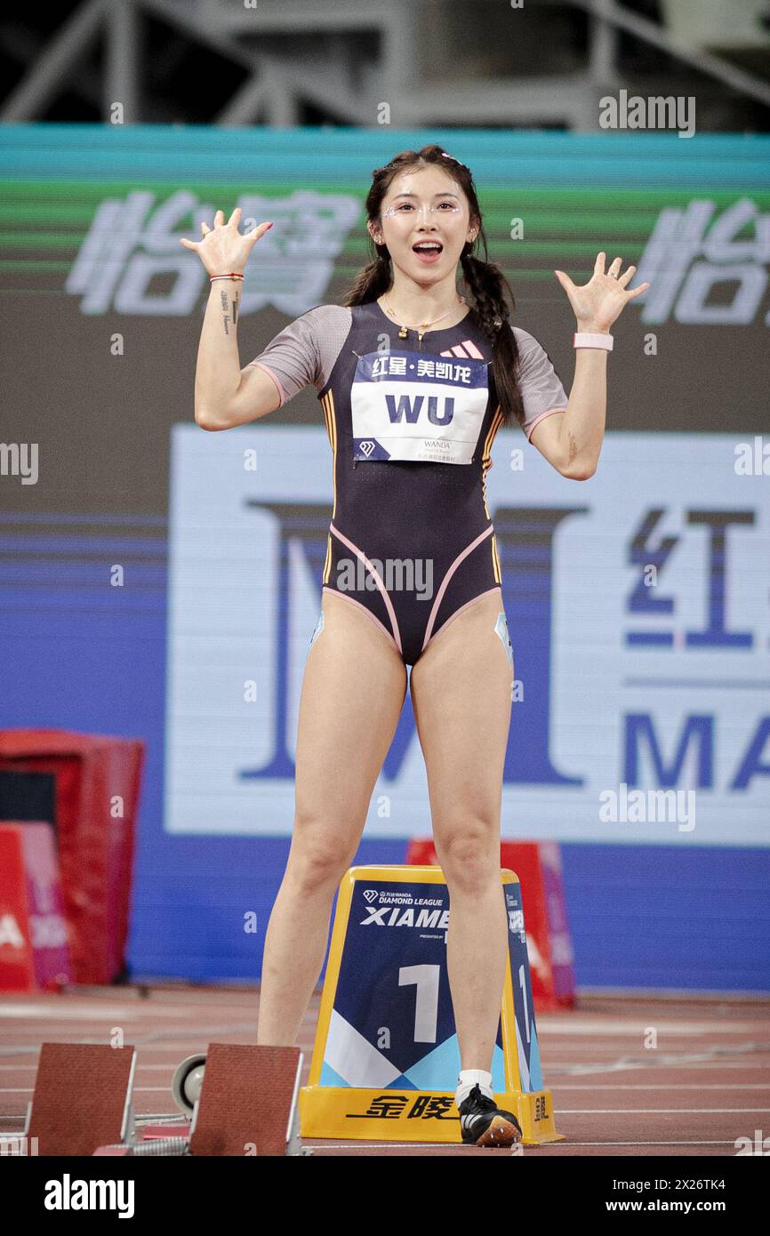 Xiamen, China's Fujian Province. 20th Apr, 2024. Wu Yanni of China ...