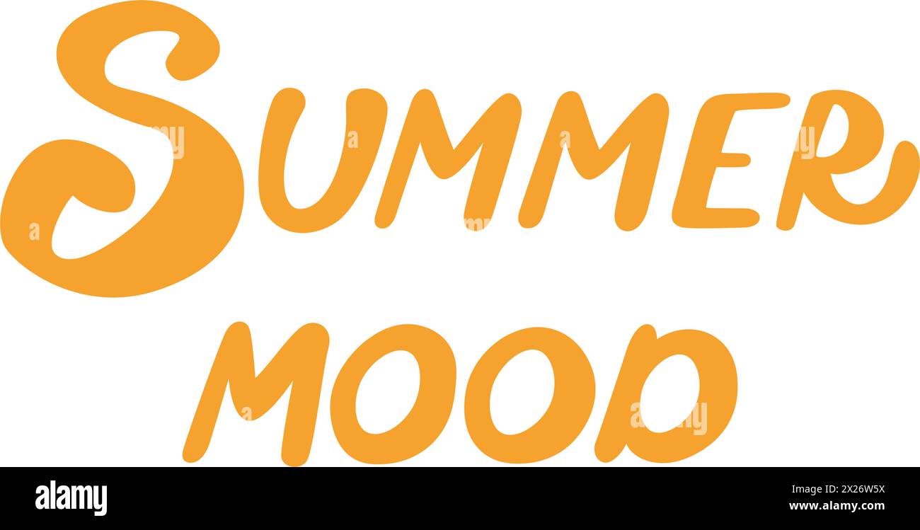Summer mood lettering in Stock Vector Images - Alamy