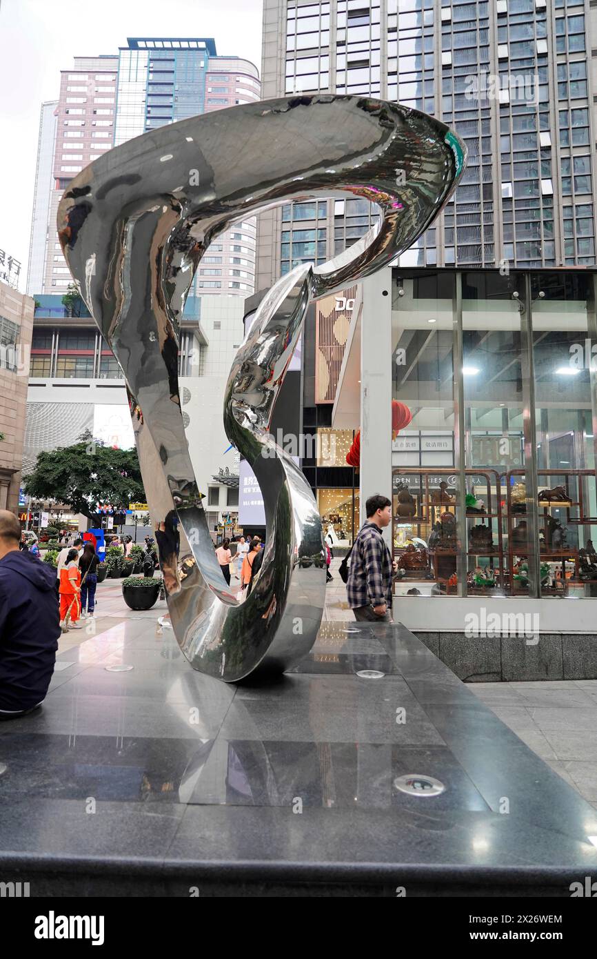 Stroll in Chongqing, Chongqing Province, China, Asia, A spiral-shaped ...