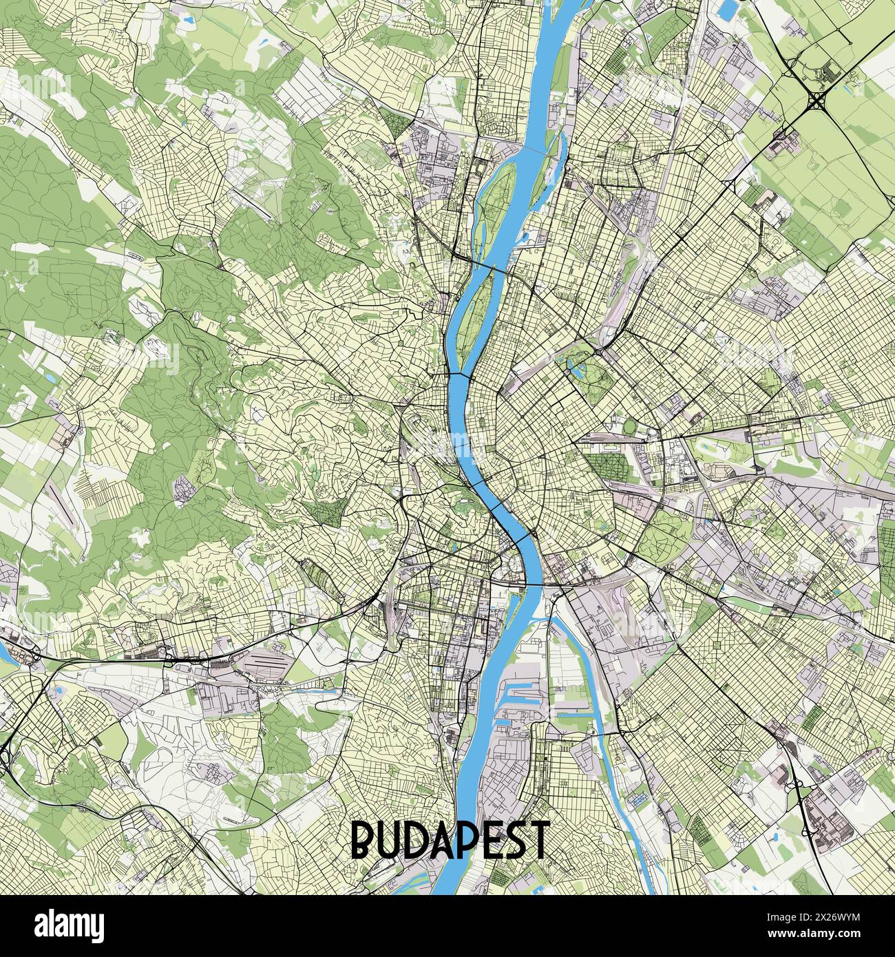 Bucharest, Romania map poster art Stock Vector Image & Art - Alamy