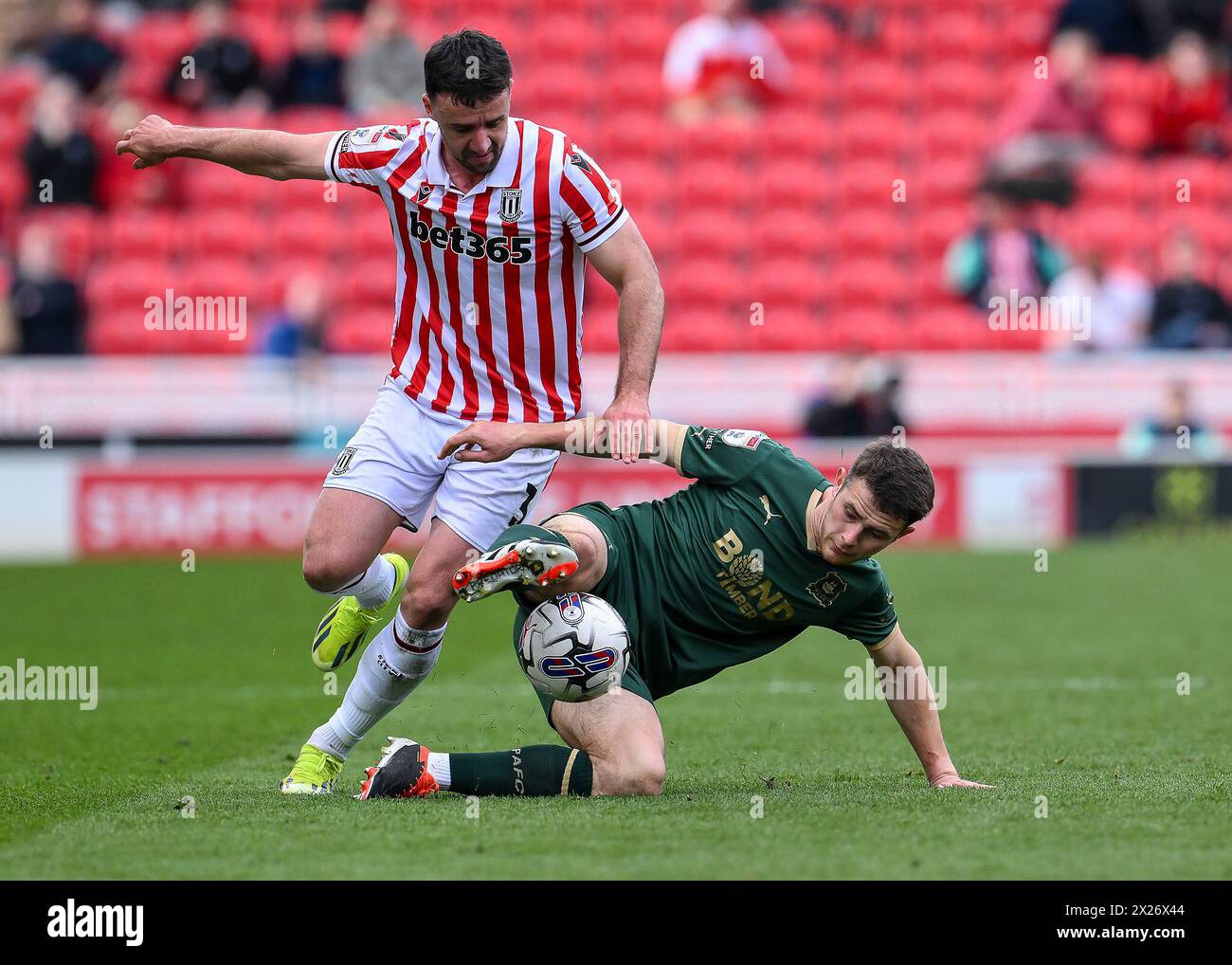 Adam Randell of Plymouth Argyle shields the ball during the Sky Bet ...