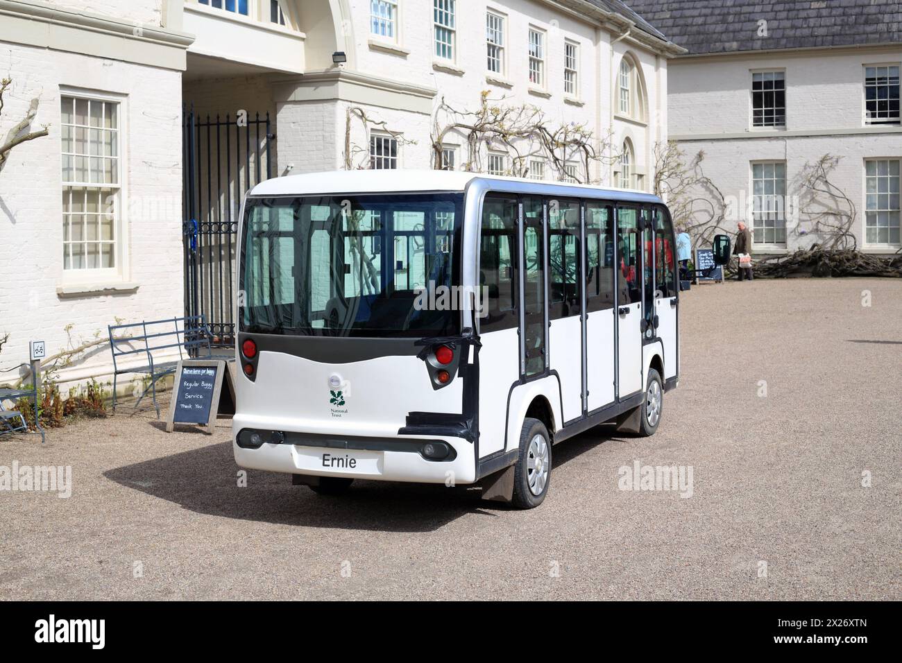 Electric powered shuttle bus at Shugborough hall, Staffordshire ...