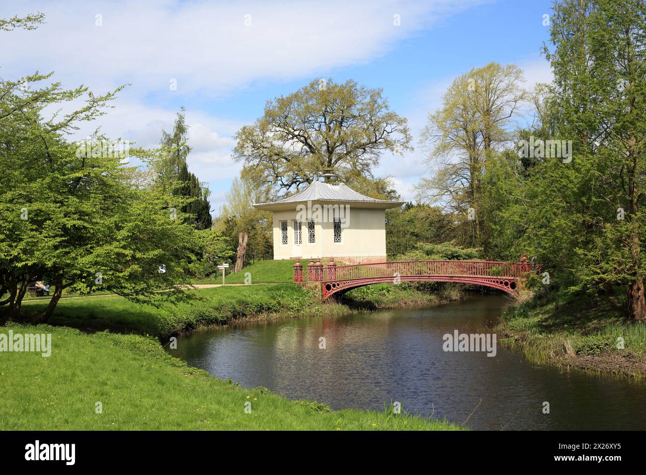 Chinese house and bridge on the Shugborough estate, Staffordshire ...
