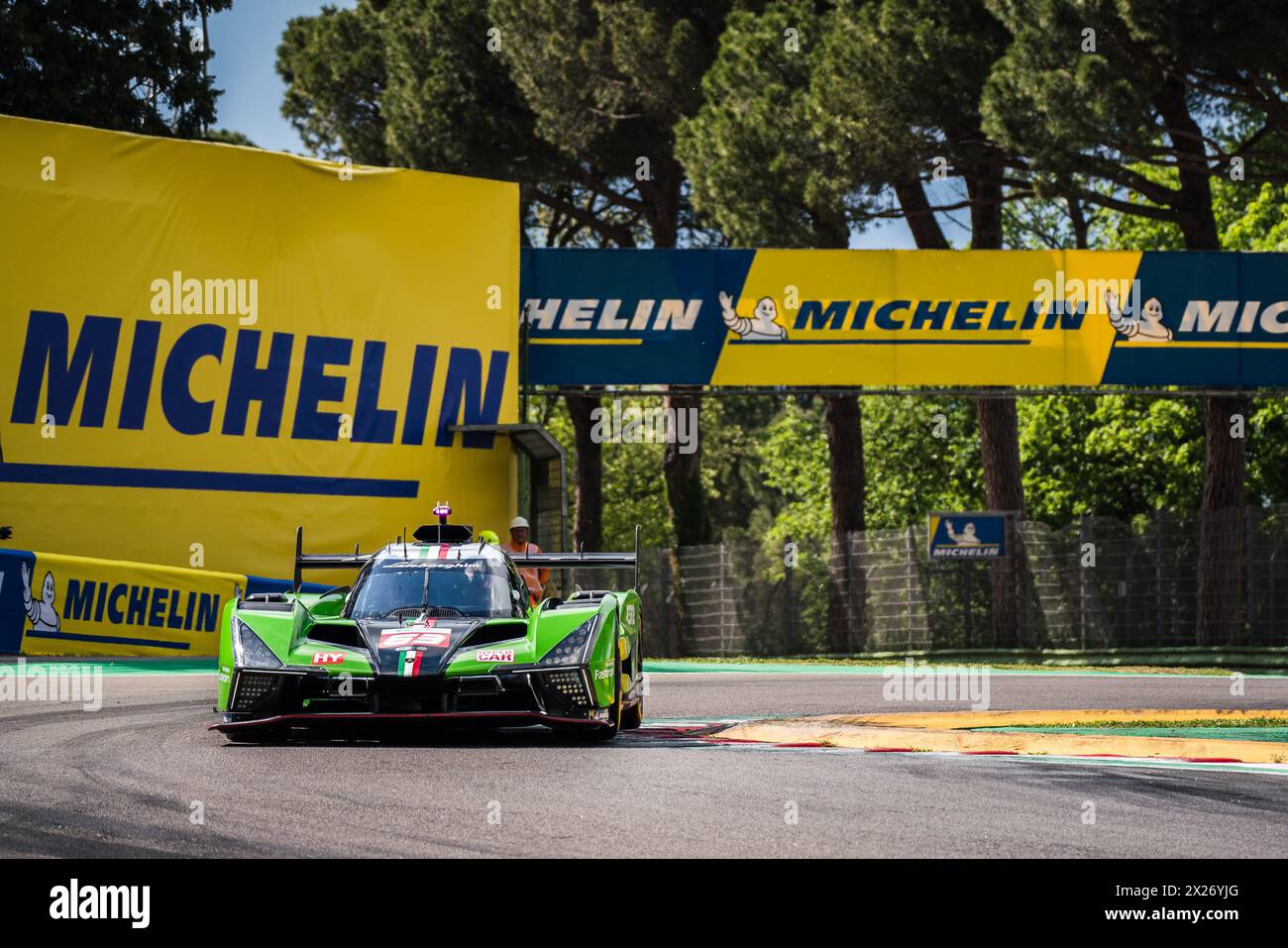 Imola, Bologna, Italy. 20th Apr, 2024. Mirko Bortolotti, driver of ...