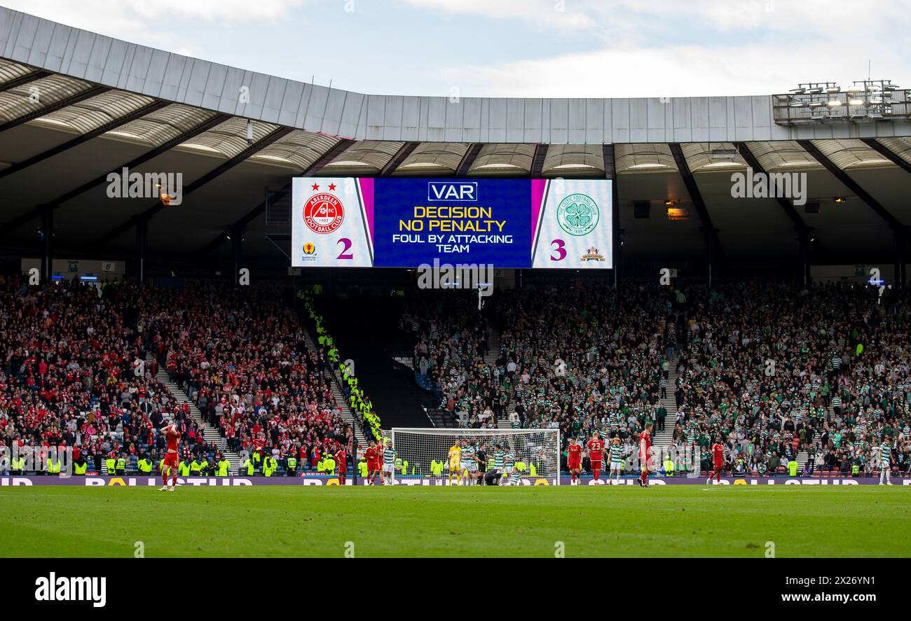 20th April 2024; Hampden Park, Glasgow, Scotland: Scottish Cup Football ...