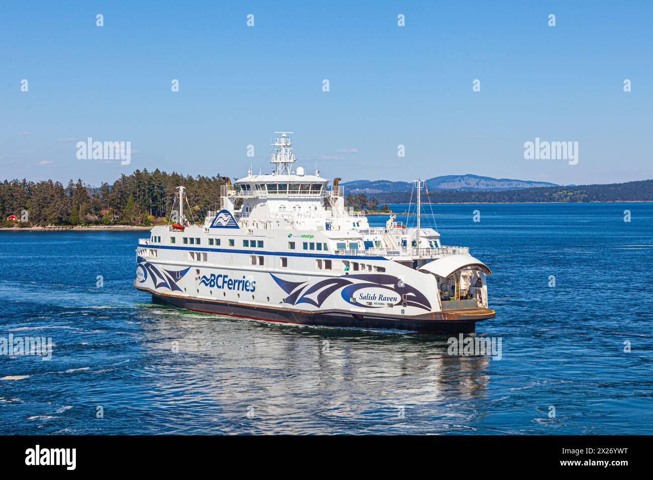 BC Ferries Salish Raven arriving at Swartz Bay terminal on Vancouver ...