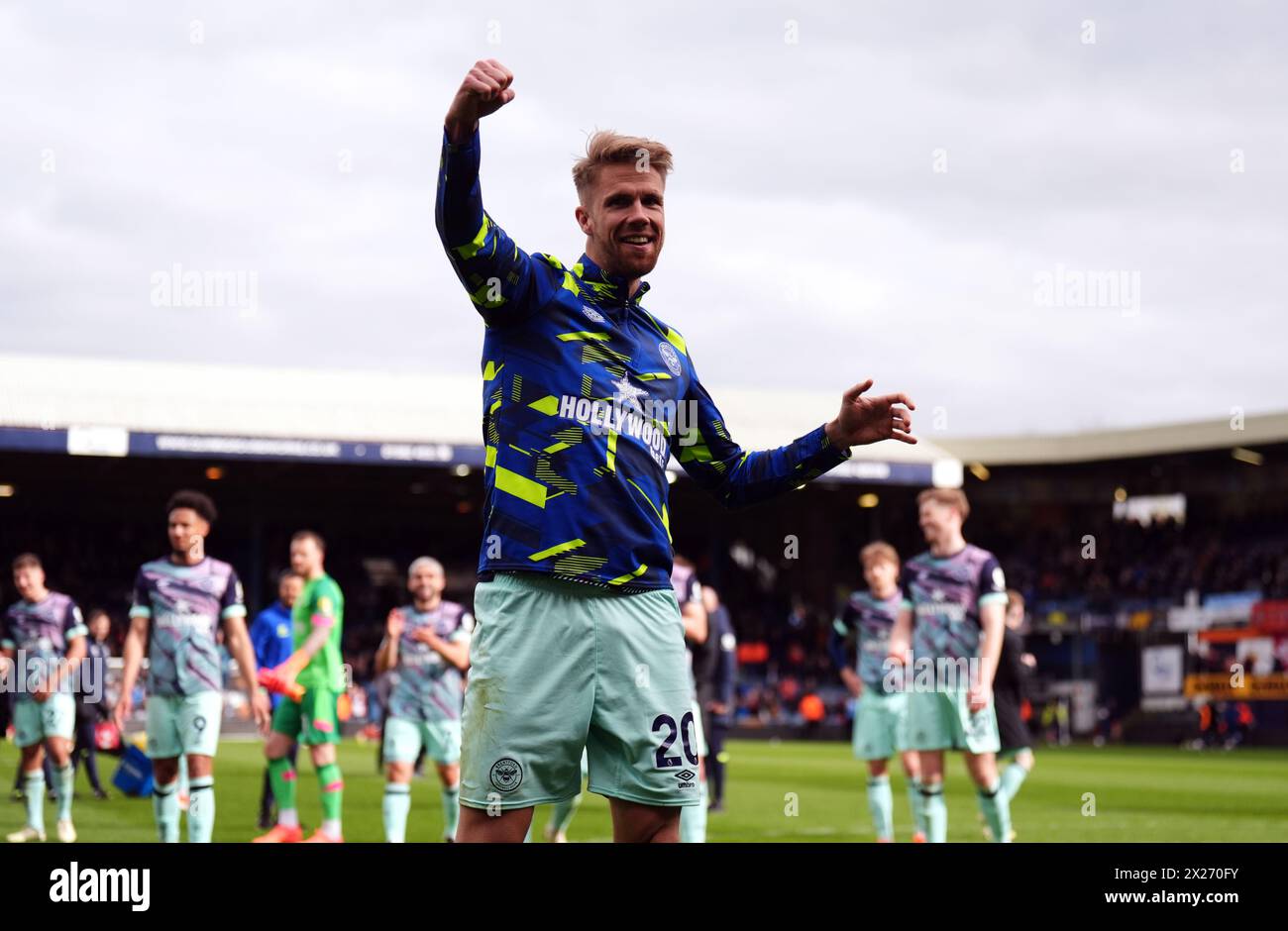 Brentford's Kristoffer Ajer following the Premier League match at ...