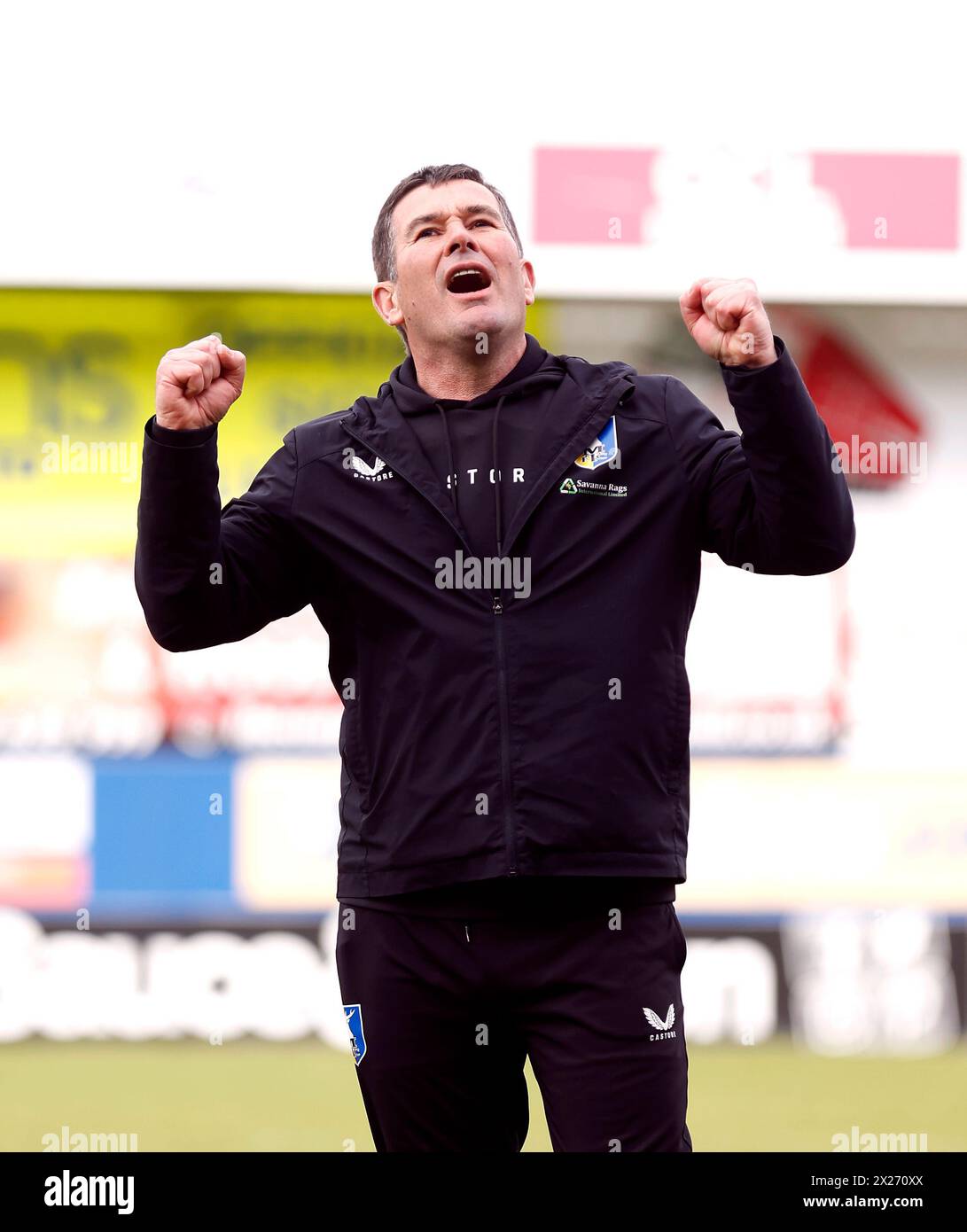 Mansfield Town manager Nigel Clough after the Sky Bet League Two match ...