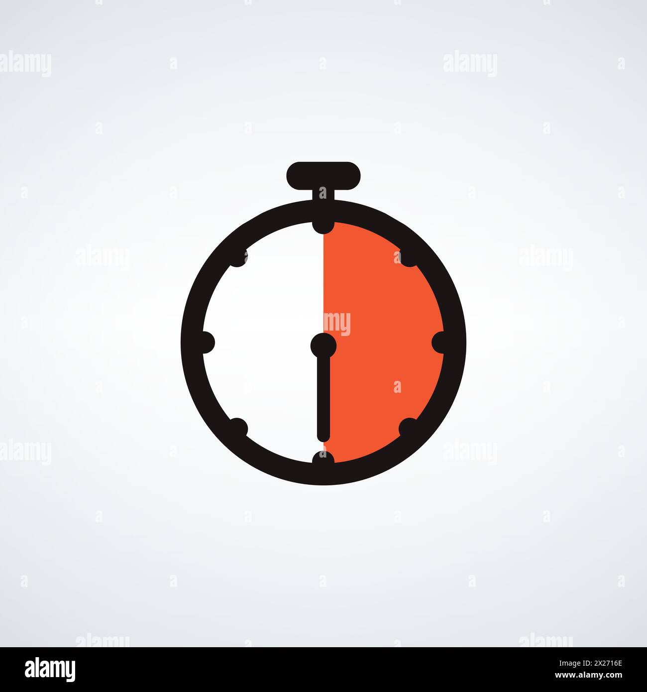 Stopwatch or timer icon, 30 seconds. Chronometer, deadline time interval sign. Time measurement ...