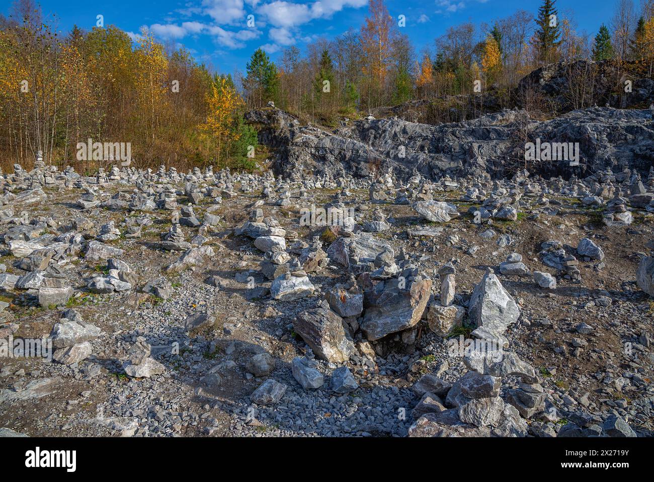 The rock garden in the Ruskeala Mountain Park. Russia Stock Photo - Alamy