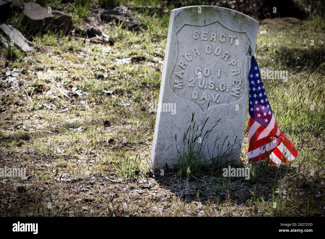 The grave of Sgt. March Corprew of the 2nd United States Colored ...