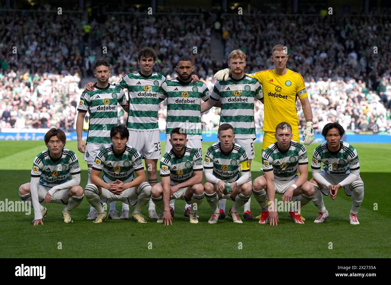 Celtic players, back row from left, Nicolas Kuhn, Matt O'Riley, Cameron ...
