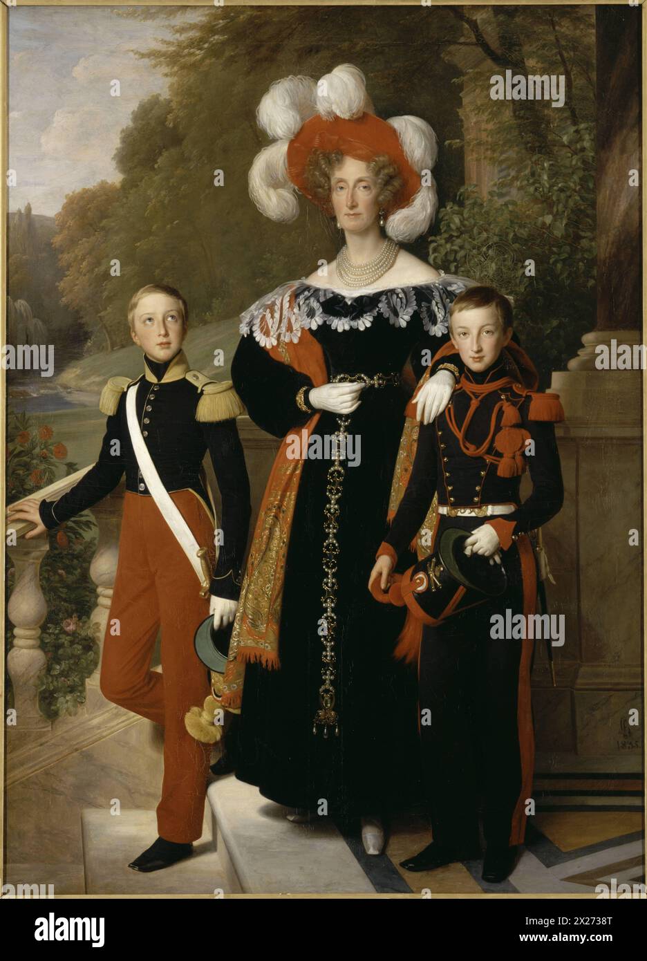 Queen Marie Amélie with her youngest sons, the Dukes of Montpensier and ...