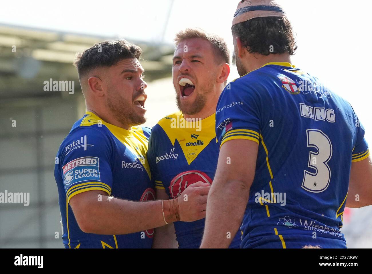 Warrington, UK. 20th Apr, 2024. Matt Dufty of Warrington Wolves ...