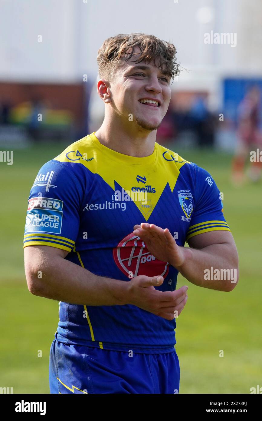Warrington, UK. 20th Apr, 2024. Leon Hayes of Warrington Wolves ...