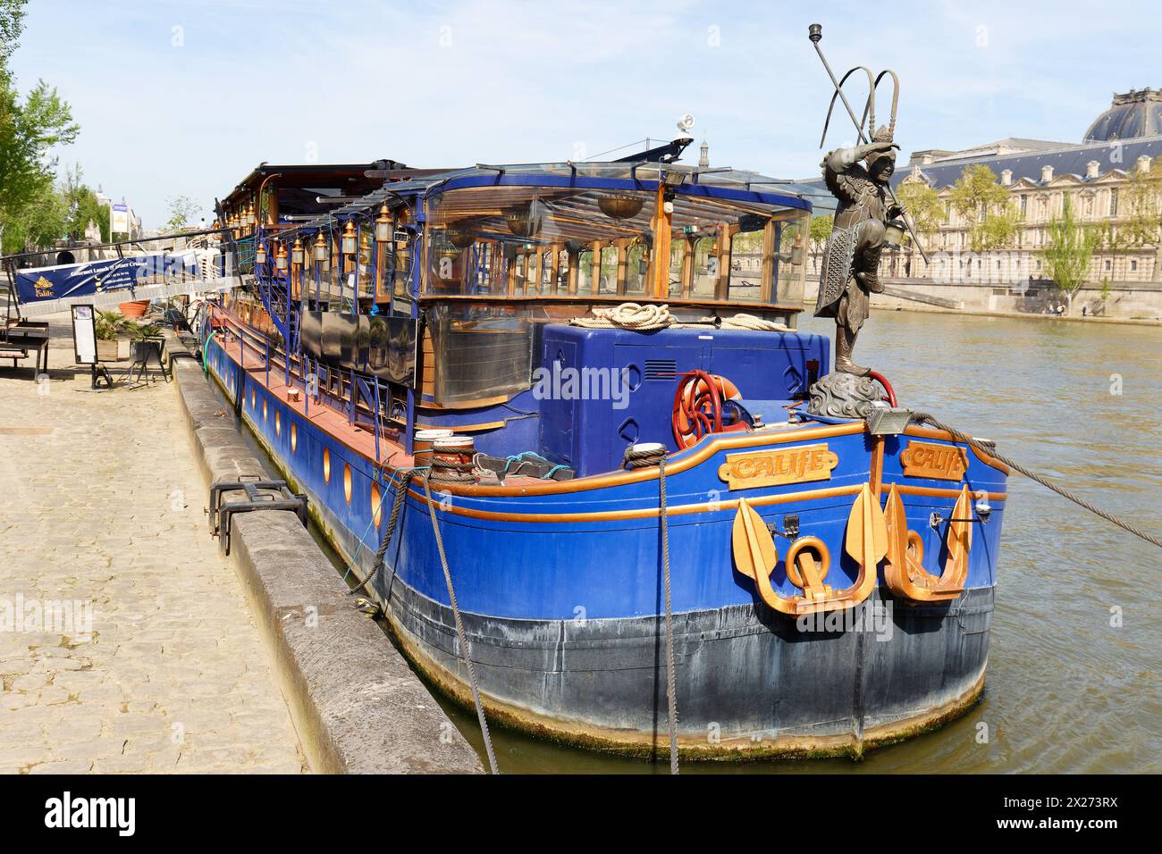 Originally built in 1939 to transport cargo, Le Calife barge has long ...