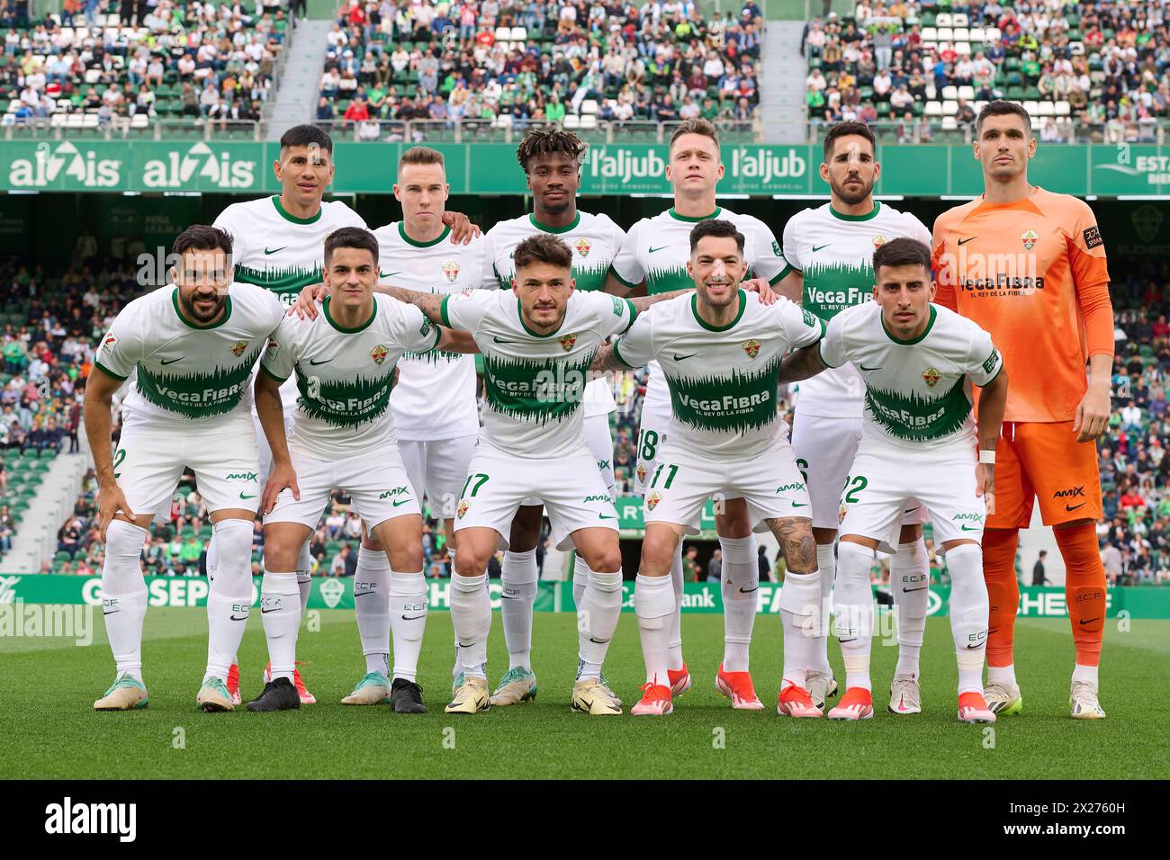 Elche, Spain. 20th Apr, 2024. ELCHE, SPAIN - APRIL 20: The Elche CF ...