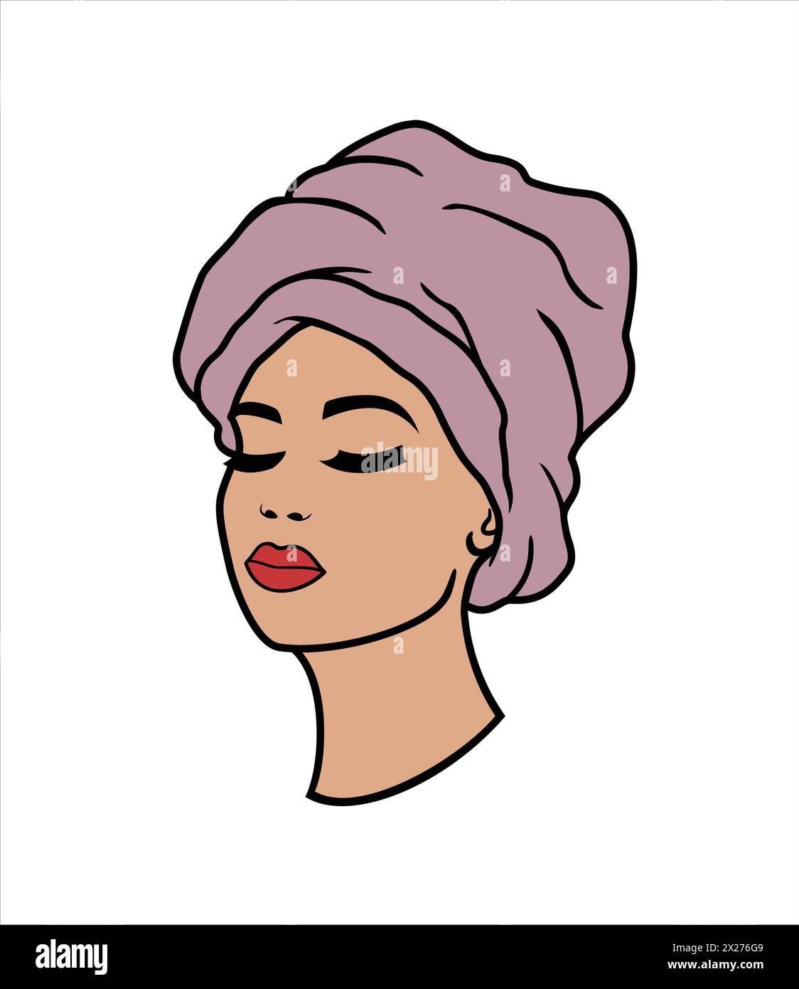 Portrait head and neck Stock Vector Images - Alamy