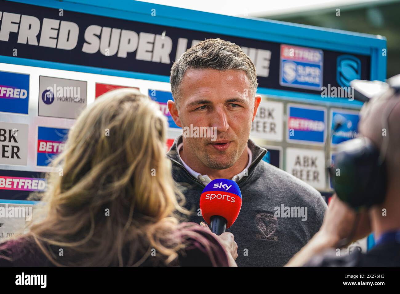 Warrington, Cheshire, UK. 20th April, 2024. Super League Rugby ...