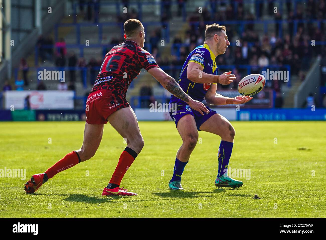 Warrington, Cheshire, UK. 20th April, 2024. Super League Rugby ...