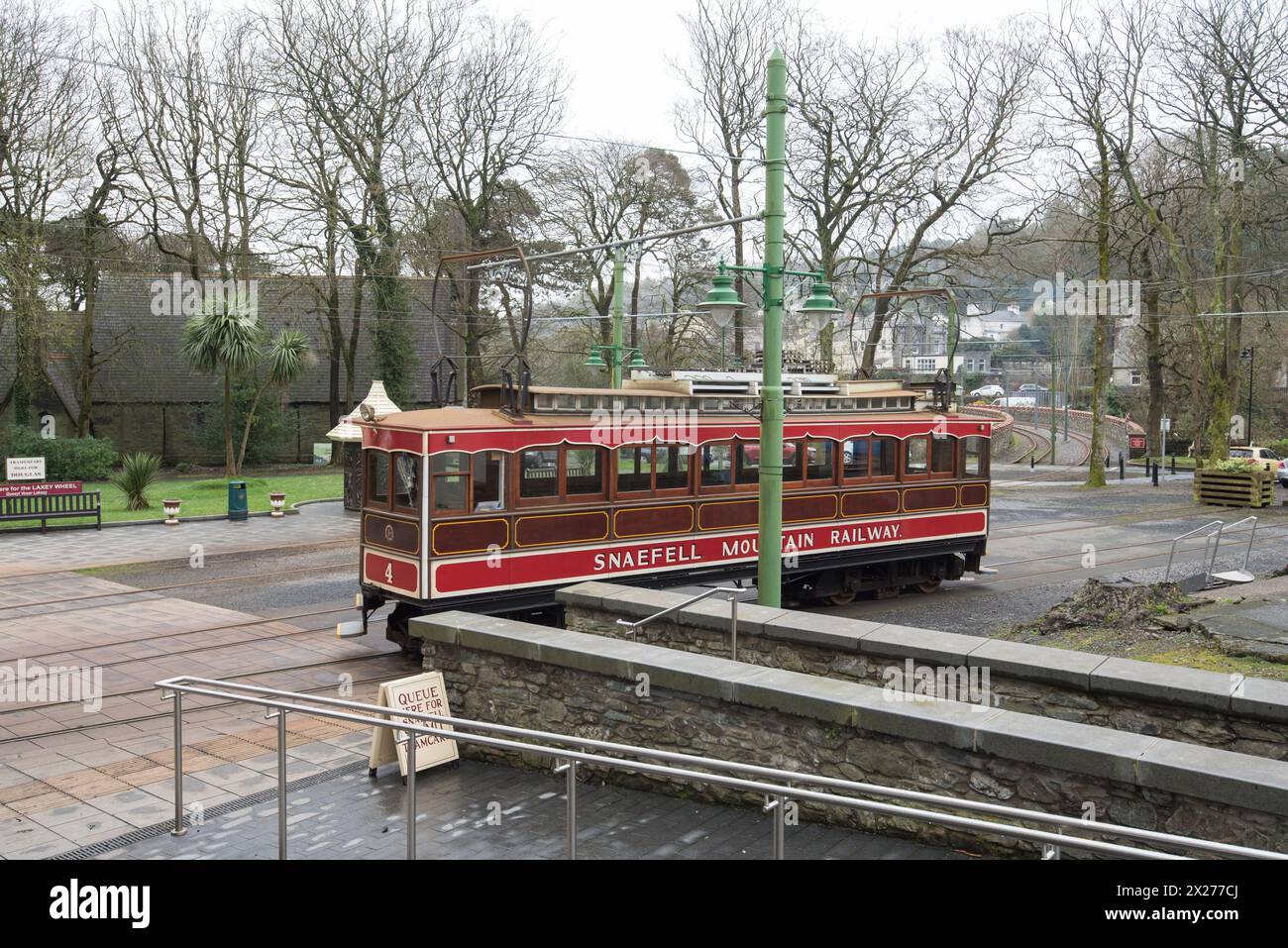 Snaefell Mountain railway, an interurban tramway connecting Douglas ...