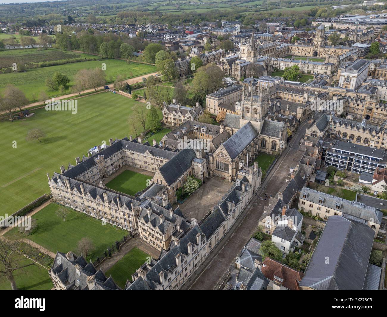 Aerial view of Merton College, University of Oxford, UK Stock Photo - Alamy