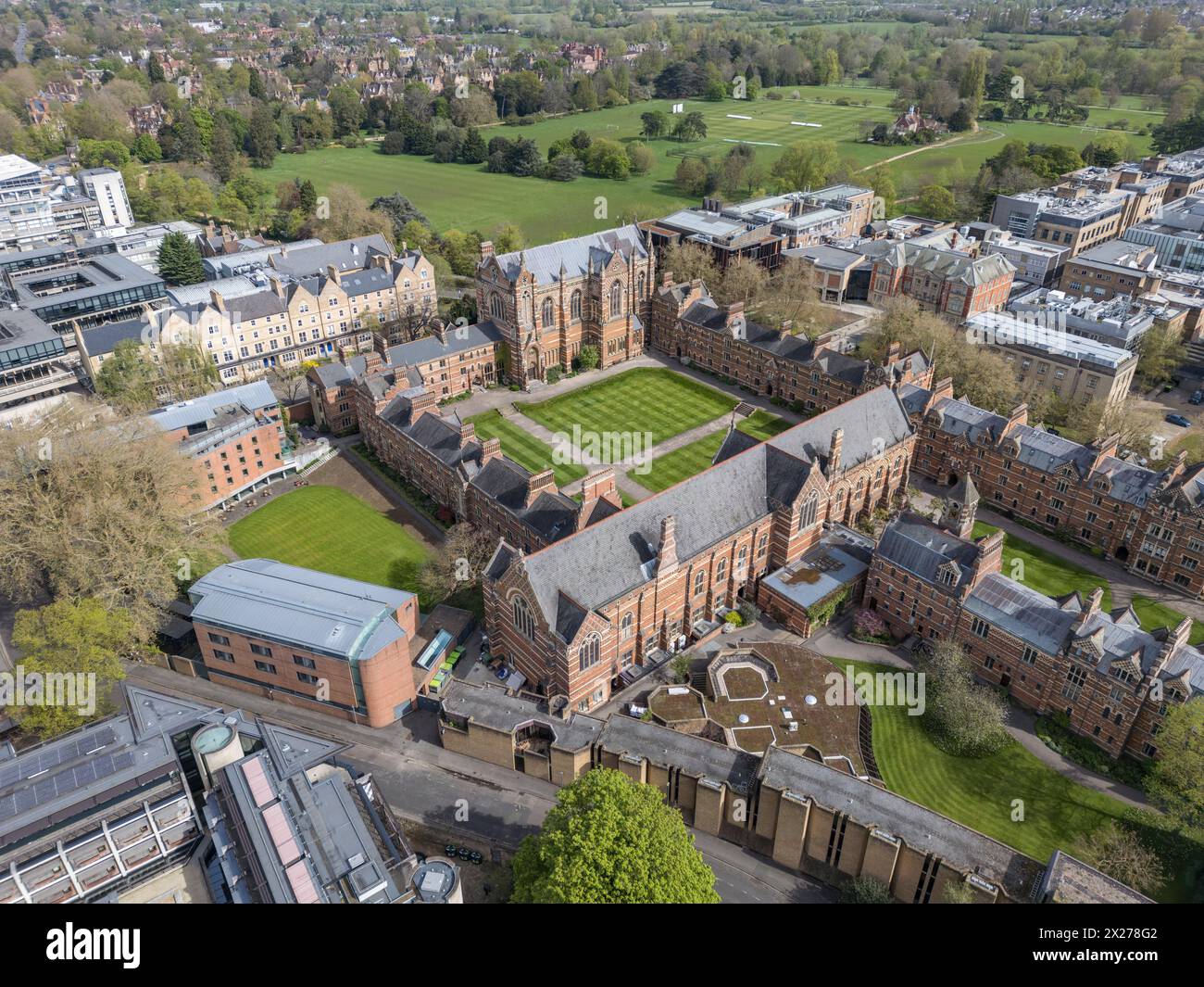 Aerial view of Keble College, University of Oxford, Oxford, UK Stock ...