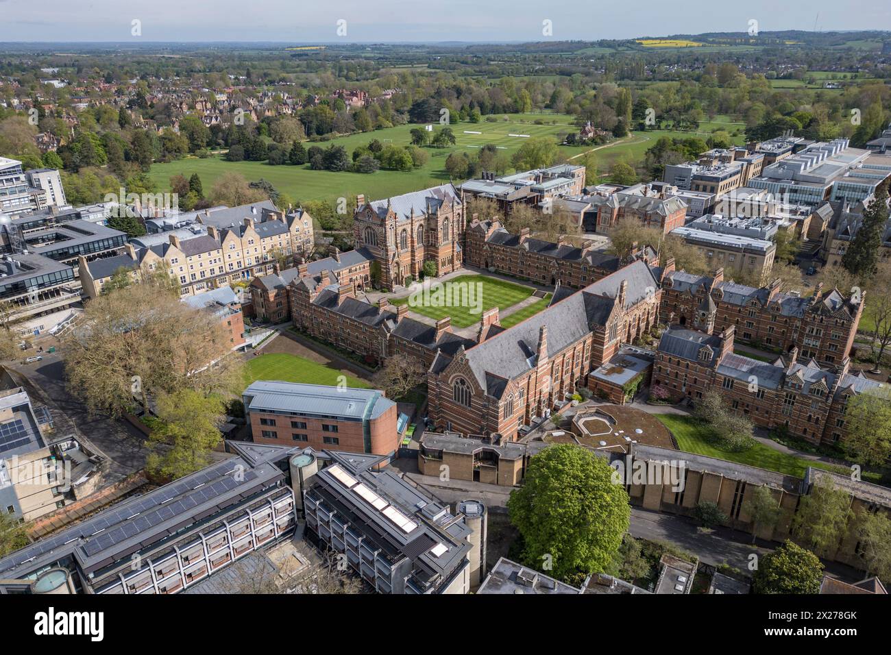 Aerial view of Keble College, University of Oxford, Oxford, UK Stock ...