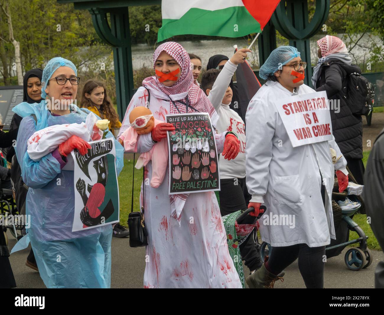 London, UK. 20 April 2024. On the procession in Valentines Park.A ...