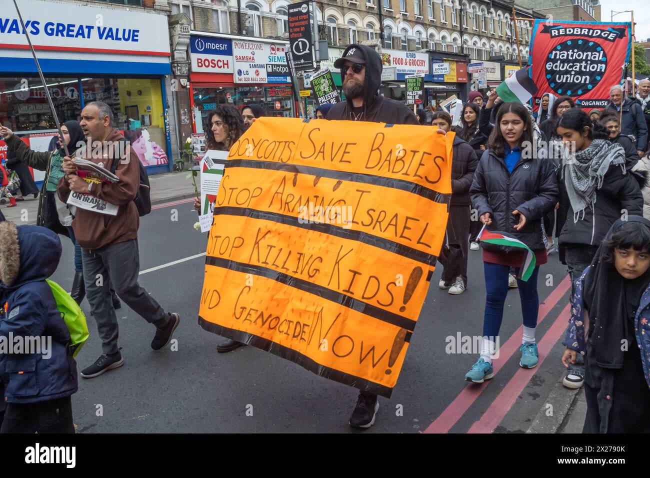 London, UK. 20 April 2024. On the procession in central Ilford. A ...