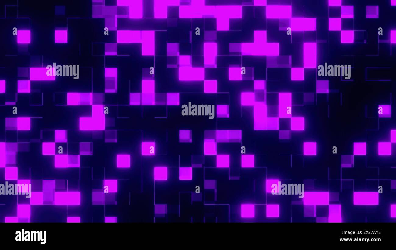 Abstract neon blocks. Computer generated 3d render Stock Photo - Alamy