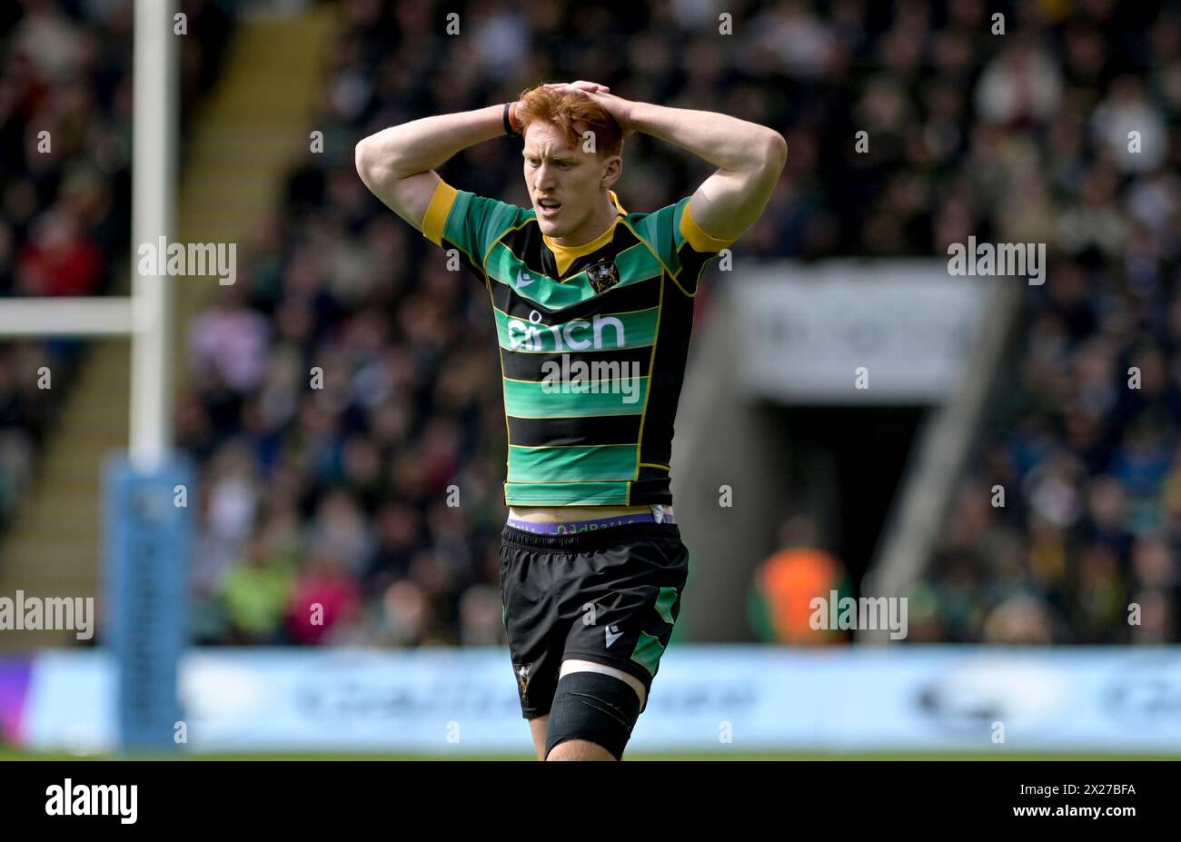 Northampton, UK. 20th Apr, 2024. George Hendy of Northampton Saints ...