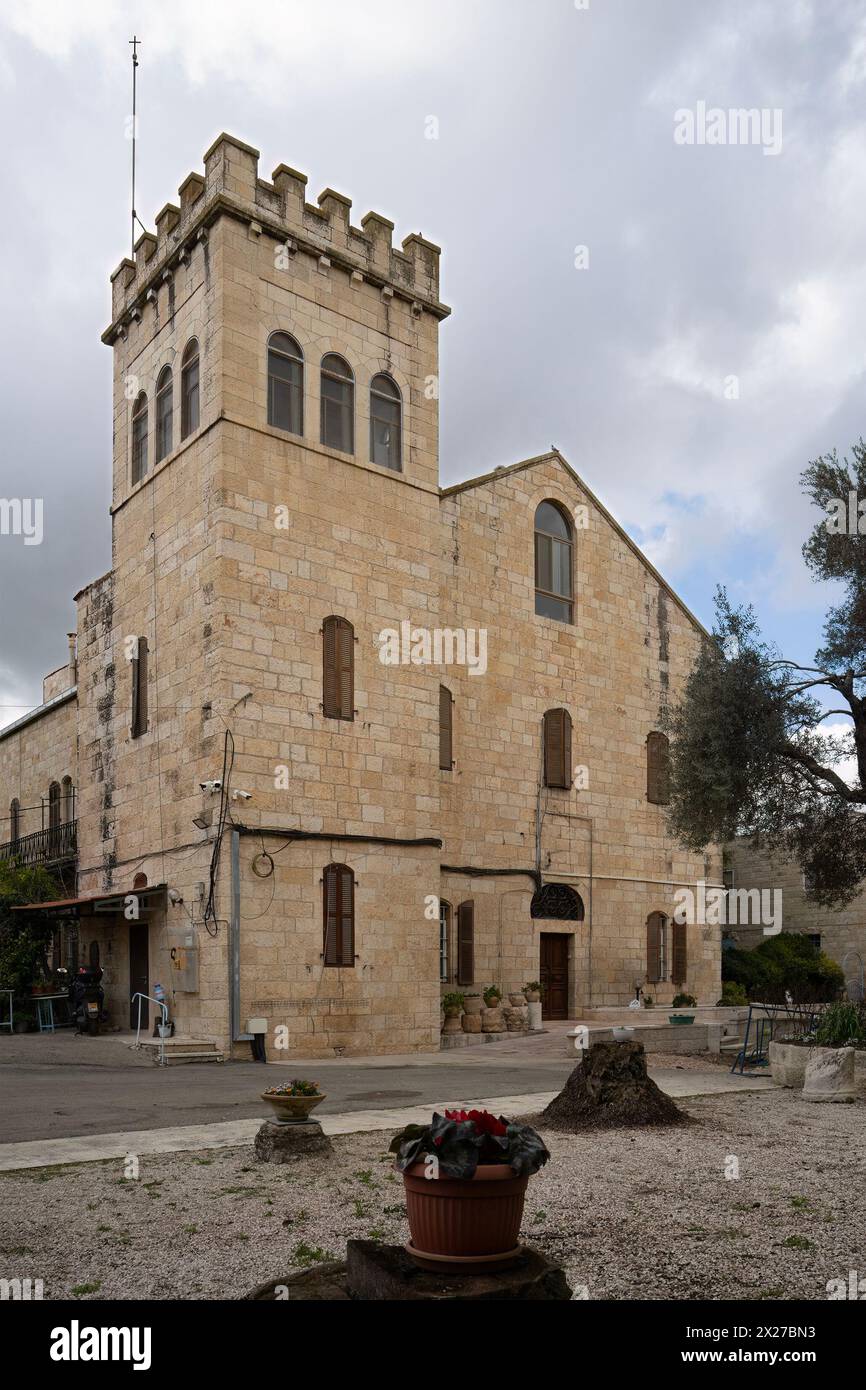 Abu Ghosh, Israel - March 7th, 2024: The exterior of the monastery of ...