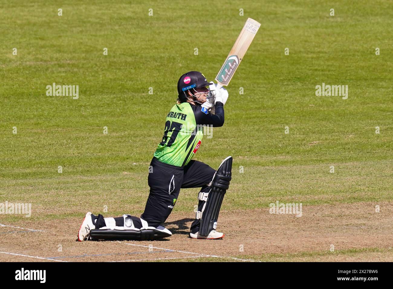Cardiff, UK, 20 April 2024. Western Storm's Natasha Wraith batting ...