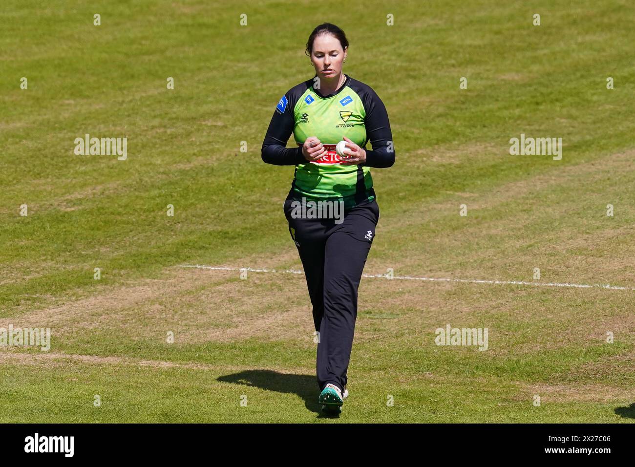 Cardiff, UK, 20 April 2024. Western Storm's Amanda-Jade Wellington ...
