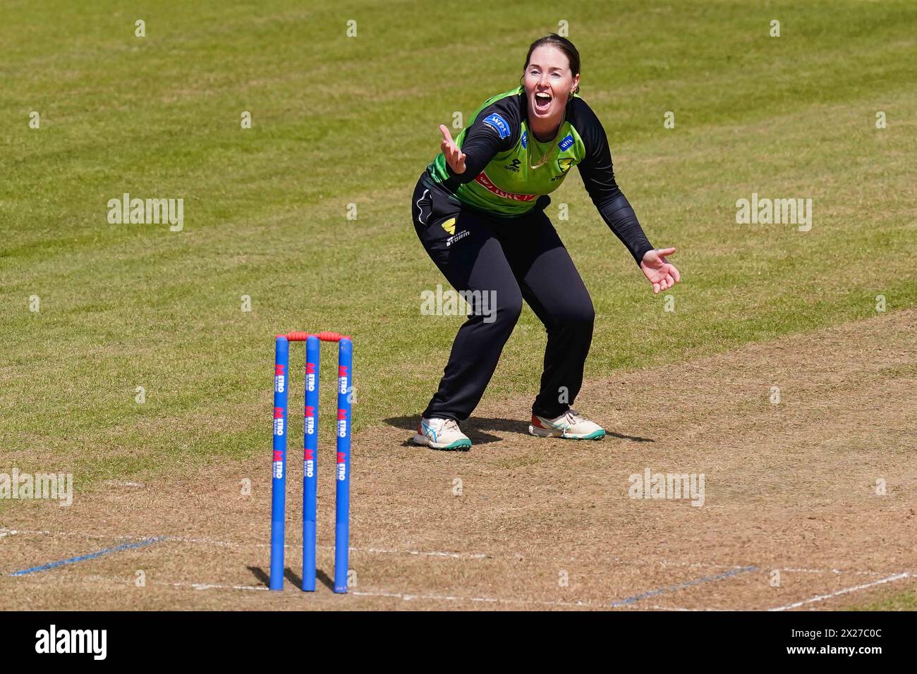 Cardiff, UK, 20 April 2024. Western Storm's Amanda-Jade Wellington ...