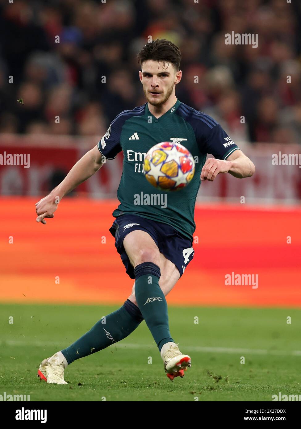 Declan Rice of FC Arsenal MUNICH, GERMANY - APRIL 17: UEFA Champions ...