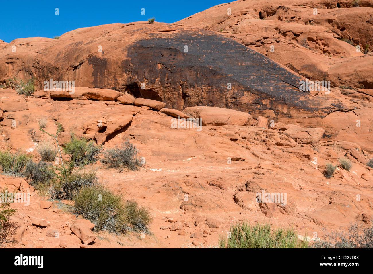 Valley of Fire, Nevada. Indian Petroglyphs on Desert Varnish, Mouse's ...