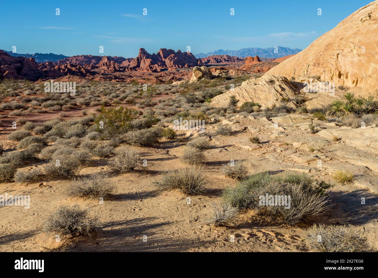 Valley of Fire, Nevada. Scenic View along White Domes Trail Stock Photo ...