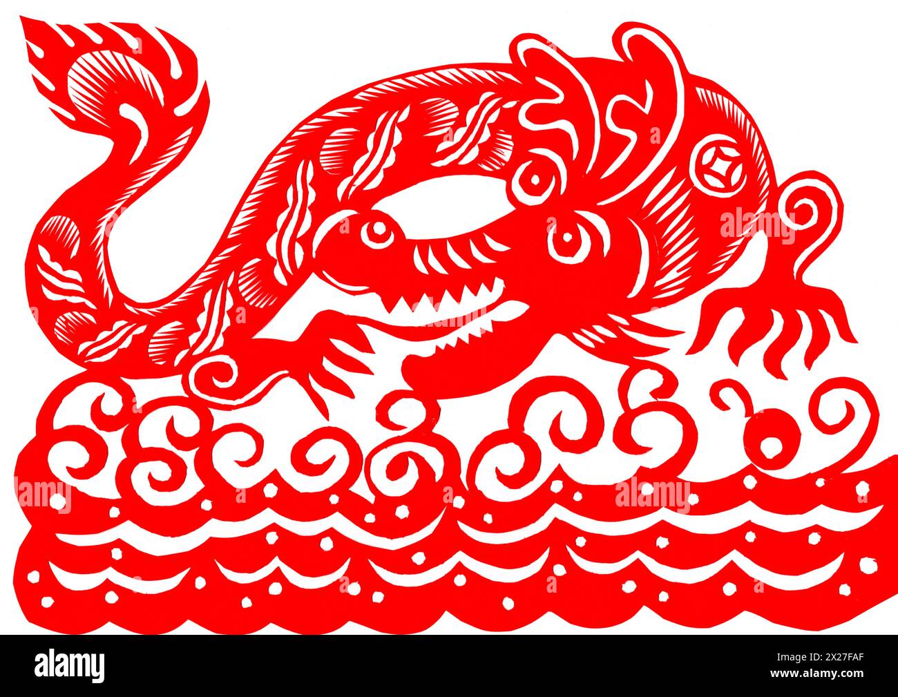 Paper Cuttings Dragon Stock Photo - Alamy