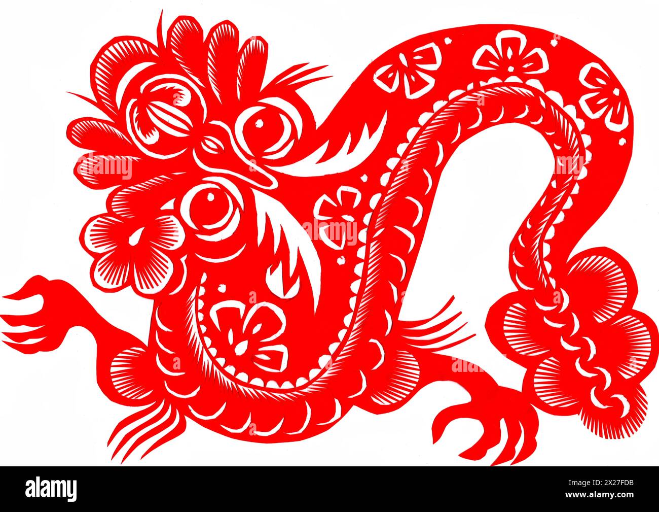 Paper Cuttings Dragon Stock Photo - Alamy