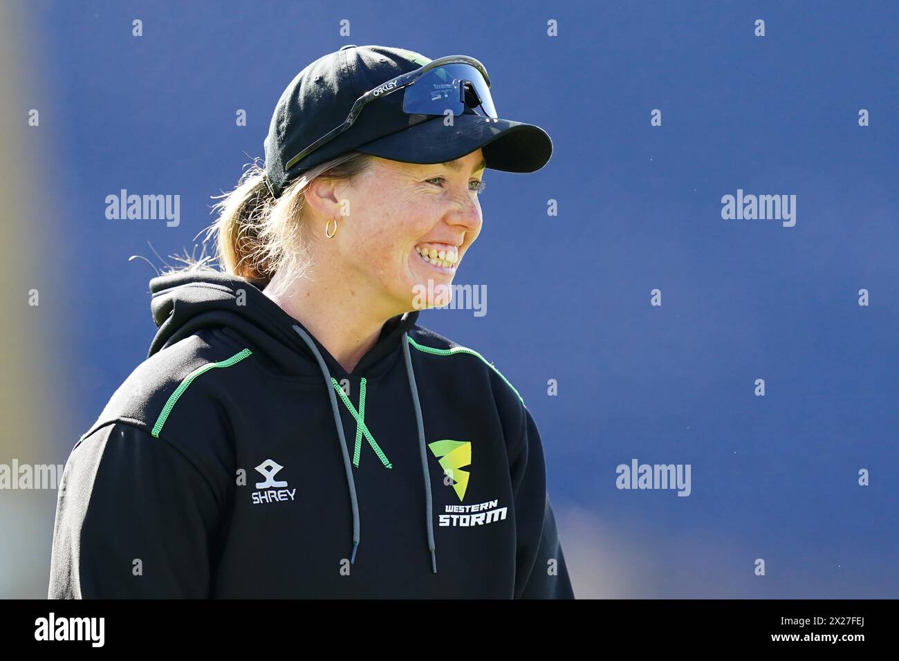 Cardiff, UK, 20 April 2024. Western Storm's Amanda-Jade Wellington ...