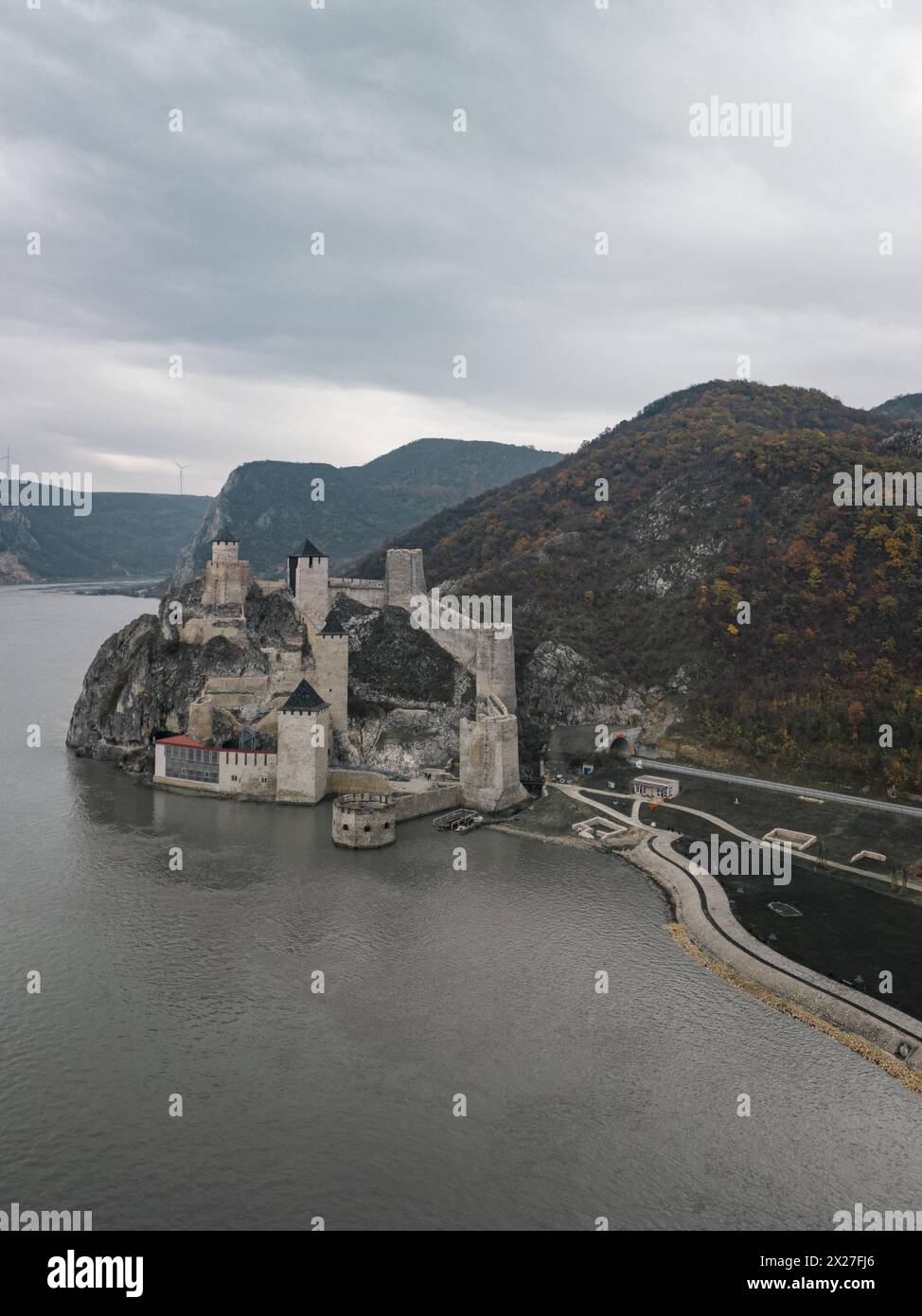 Aerial view golubac fortress hi-res stock photography and images - Alamy