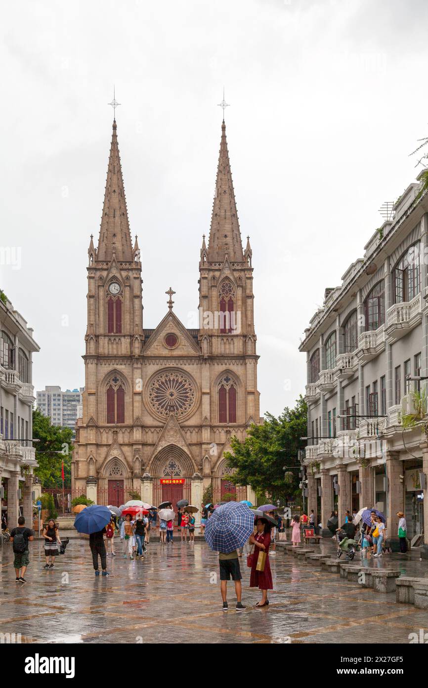 Guangzhou, China - August 16 2018: The Sacred Heart Cathedral, properly ...
