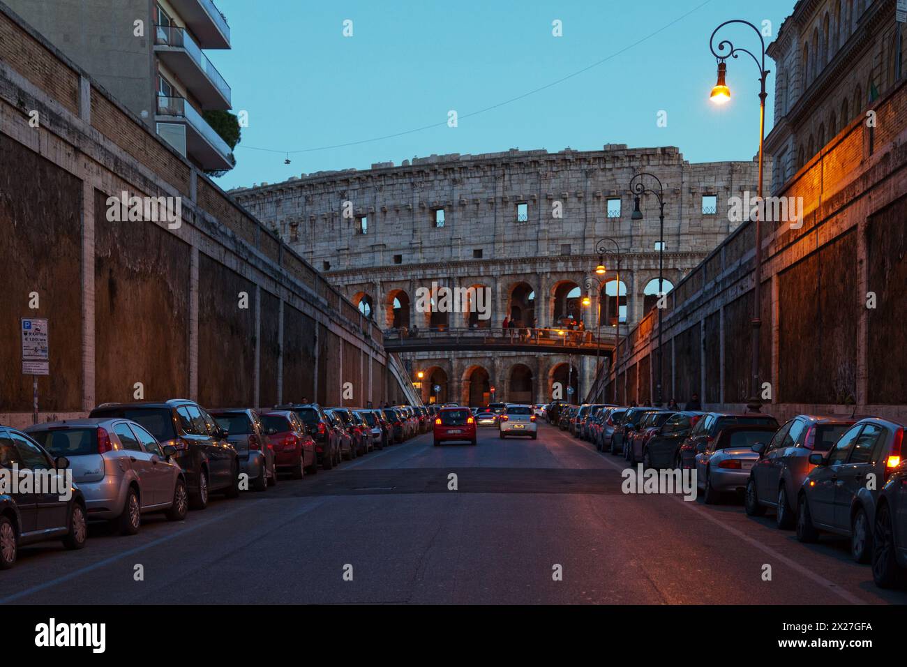Rome, Italy - March 17 2018: The Coliseum in the city center of Rome ...