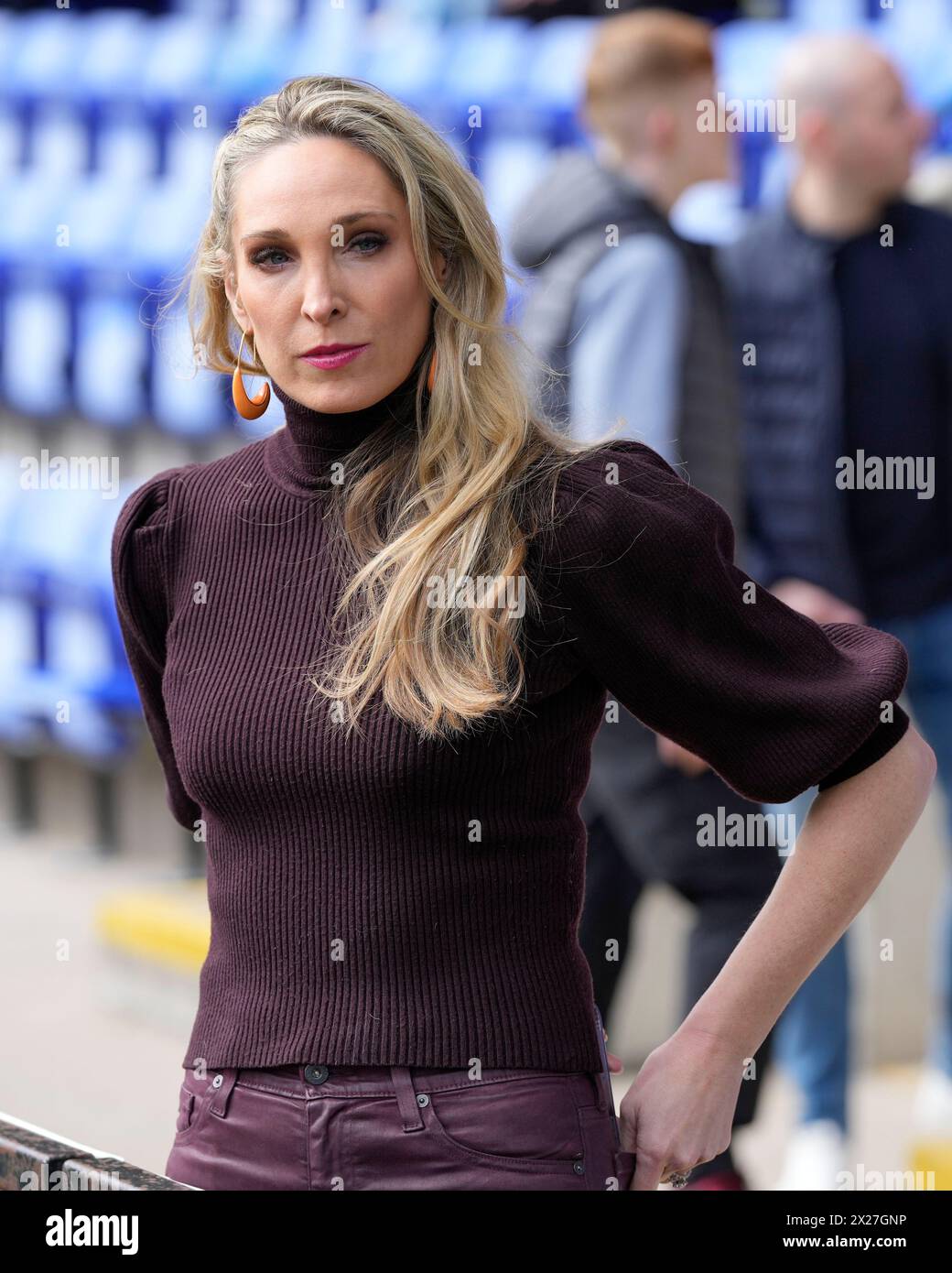 Warrington, UK. 20th Apr, 2024. Sky Sports Rugby League presenter Jenna ...