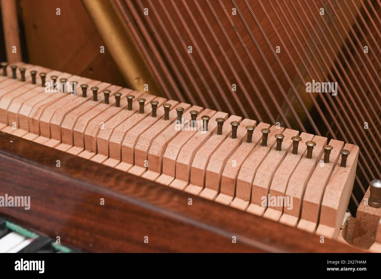 hammers and strings inside the piano. photo Stock Photo - Alamy